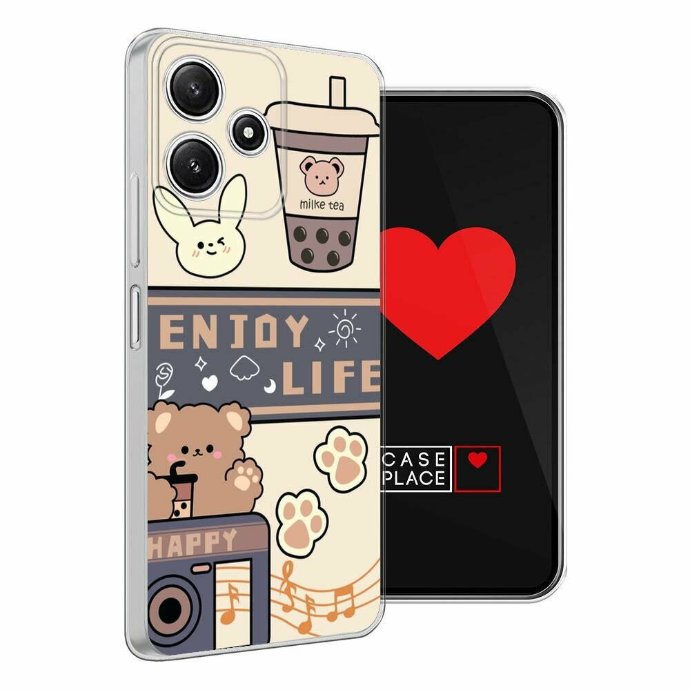 Чехол на Xiaomi Redmi 12 5G / Сяоми Редми 12 5G с принтом "Enjoy life 1" — фото 1