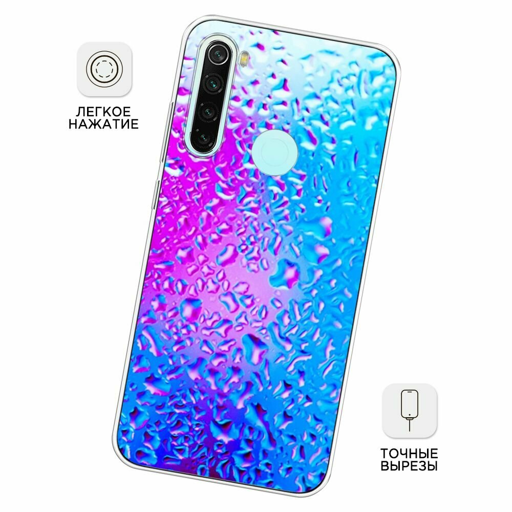 Чехол на Xiaomi Redmi Note 8 / Сяоми Редми Нот 8 с принтом "Капли на стекле" — фото 1