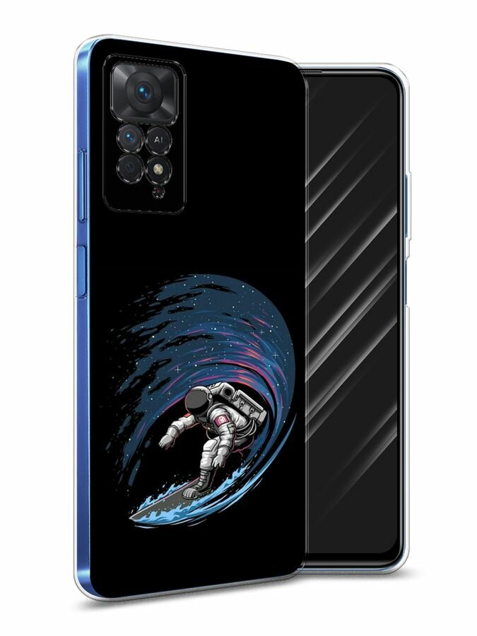 Чехол на Xiaomi Redmi Note 11E Pro / Сяоми Редми Нот 11E Pro Про с принтом "Космонавт на серфе"