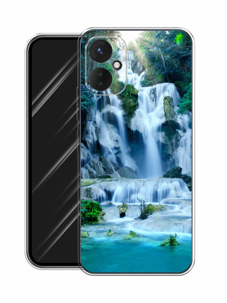 Чехол на Tecno Spark 9 Pro / Техно Спарк 9 Про с принтом "Водопад 8" — фото 1