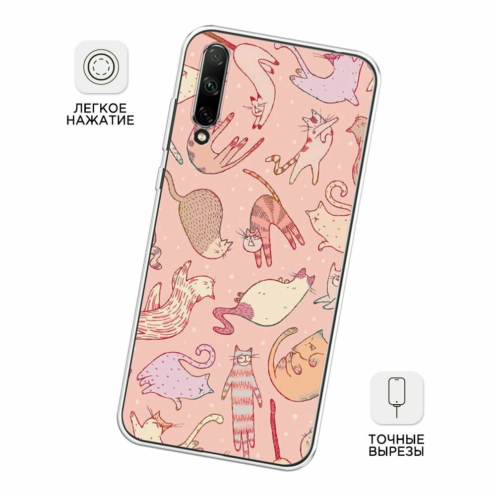 Силиконовый чехол на Honor 30i / Хонор 30i с принтом "Розовое счастье" — фото 1