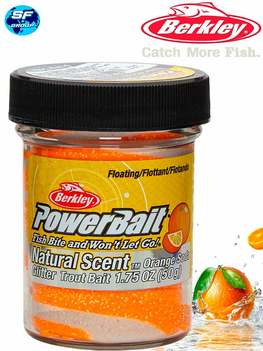 Паста Berkley PowerBait Natural Scent Trout Bait Orange Soda 50g