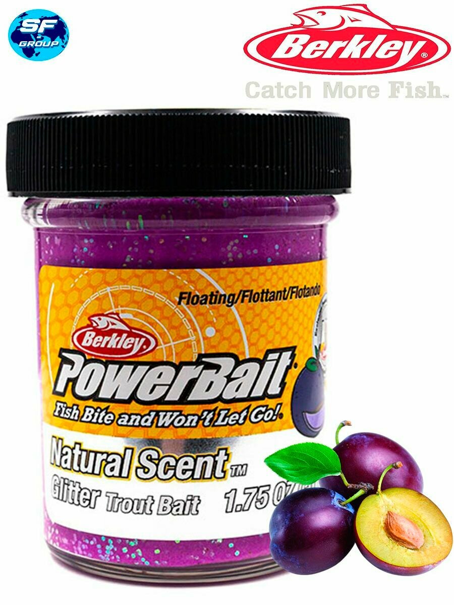 Паста Berkley PowerBait Natural Scent Trout Bait Plum 50g
