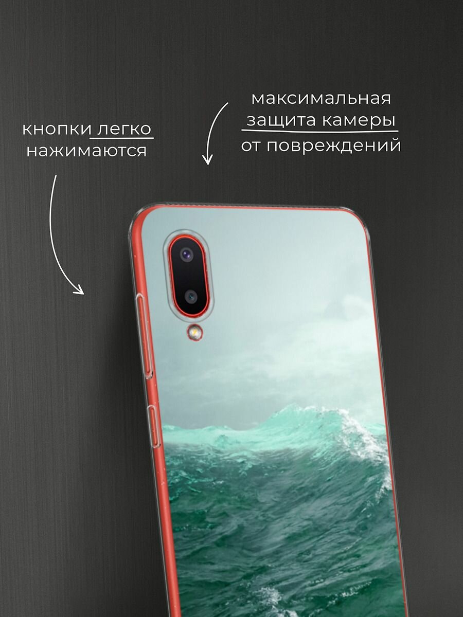 Чехол на Samsung Galaxy A02 / Самсунг Галакси А02 с принтом "Волны 12" — фото 1