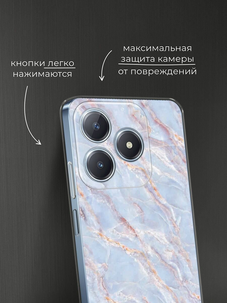 Чехол на Realme C63 / Реалми С63 с принтом "Сиреневый мрамор" — фото 1