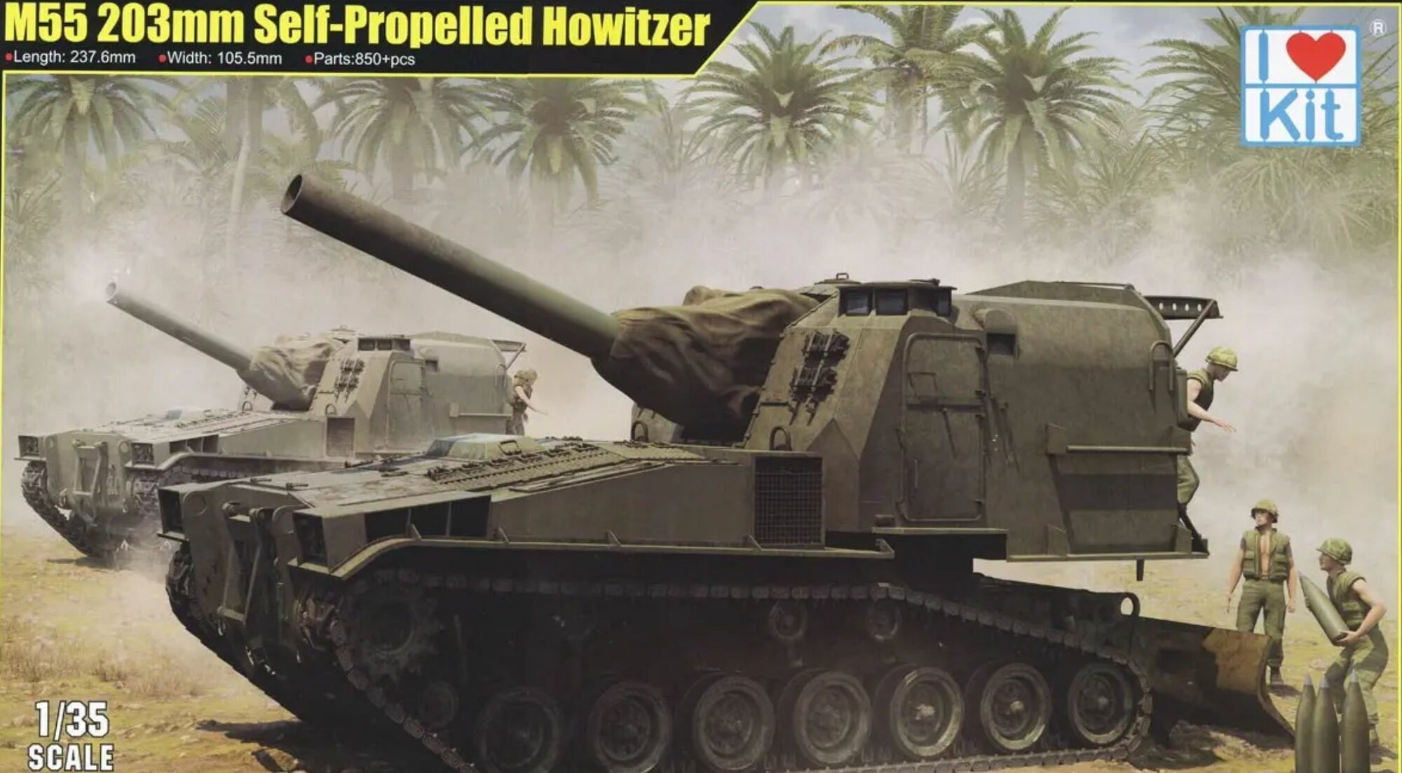 Trumpeter I Love Kit 63548 1:35 M55 203mm Самоходный пистолет сборная модель