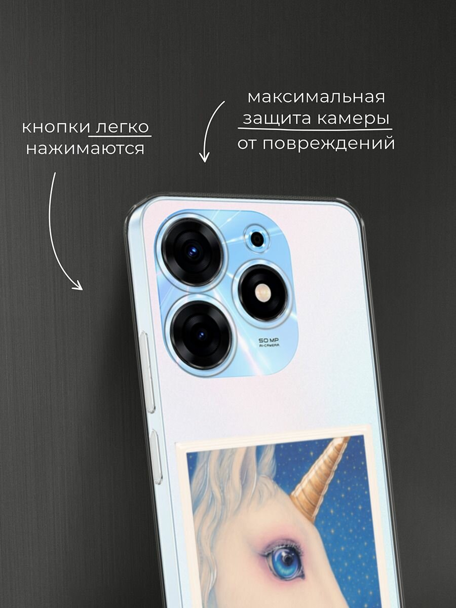 Чехол на Tecno Spark 10 Pro / Текно Спарк 10 Про с принтом "Глаз единорога" — фото 1