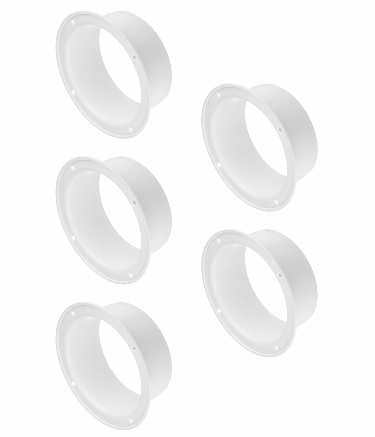 Фланец для круглых воздуховодов d125 мм пластиковый (5 шт.)