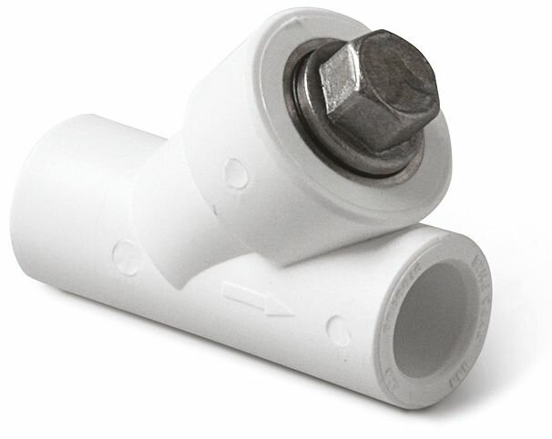 Фильтр сетчатый PRO AQUA диаметр 20 мм, косой, полипропиленовый PPR, белый