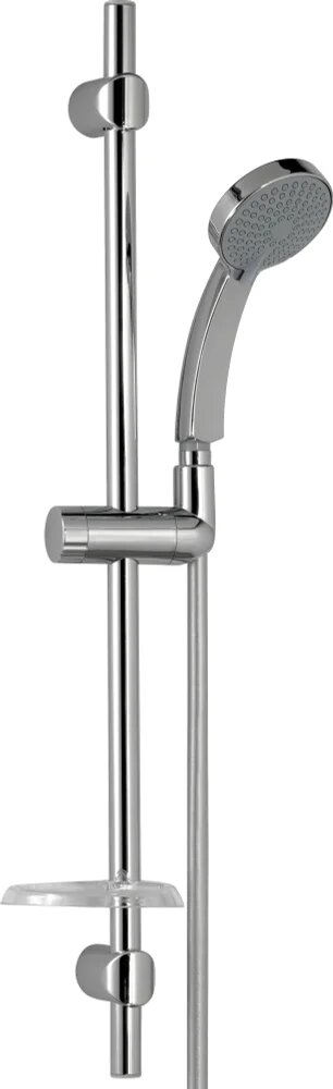 Душевой гарнитур Jacob Delafon Citrus E12907-CP хром, глянцевый, латунный, 4 режима струи, лейка для душа со шлангом и штангой, с функцией экономии воды