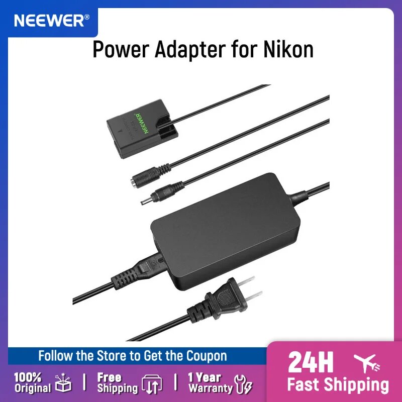 Замена NEEWER для EN-EL14, переключатель переменного/постоянного тока, адаптер питания для Nikon D5600 D3300 D3500 D5100 D5500 D3100 D3200