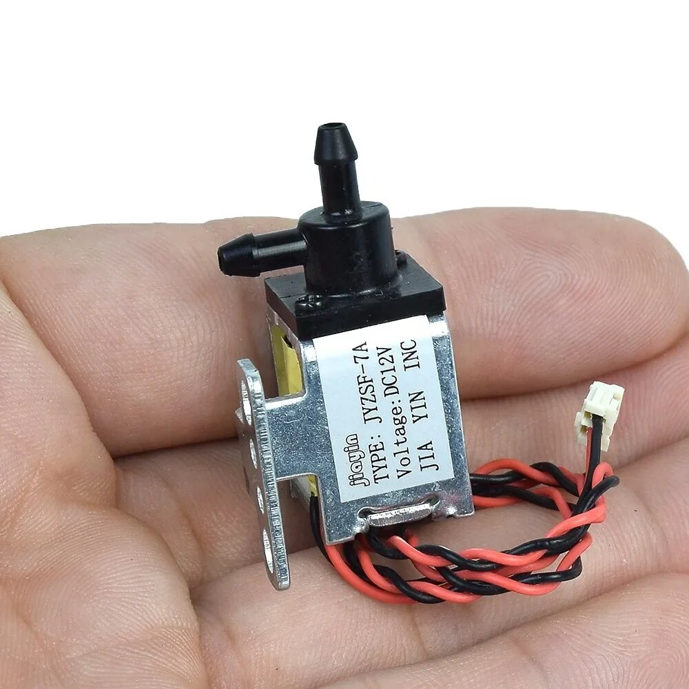 Электрический электромагнитный клапан Micro N/O, 12 В постоянного тока, 2-ходовой нормально разомкнутый воздушный водяной клапан, клапан управления потоком, робот-подметальная машина «сделай сам»