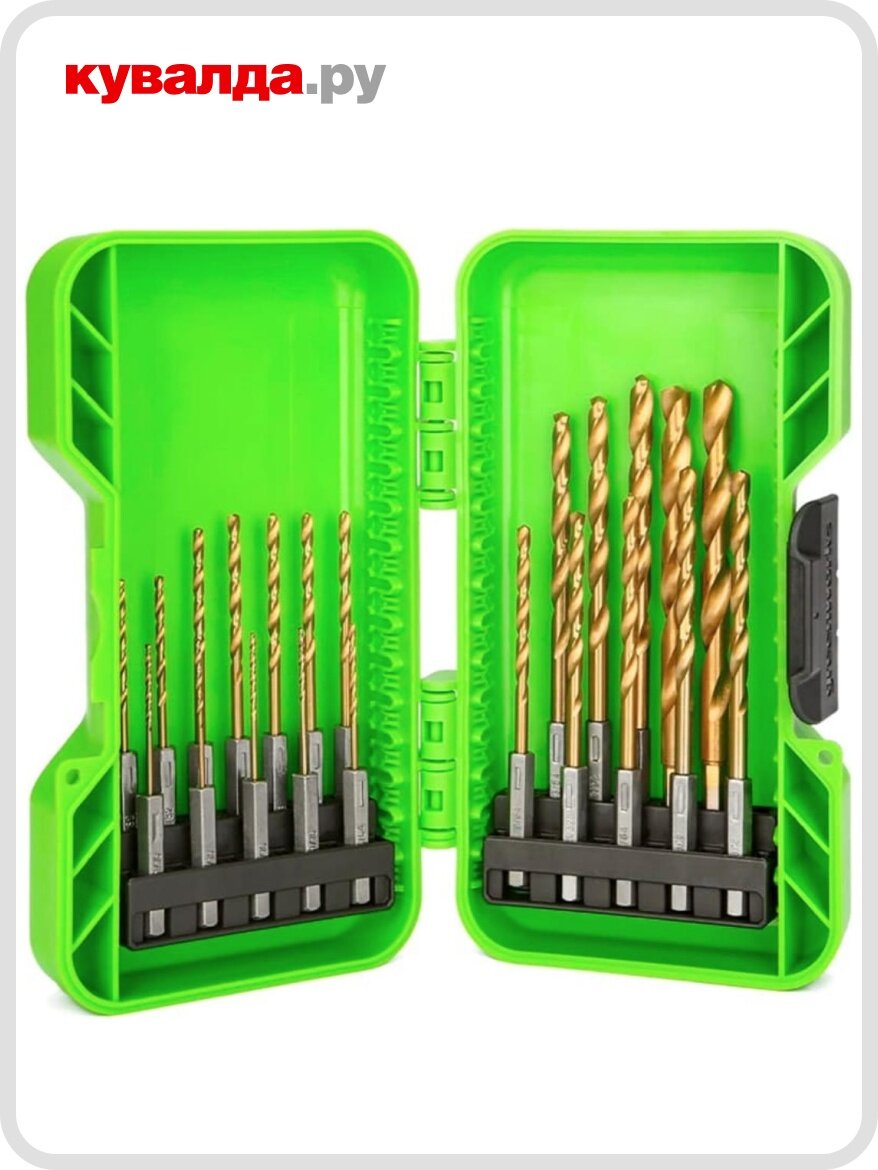Набор сверл по металлу GREENWORKS 2 943 907 1,5-8,0 мм