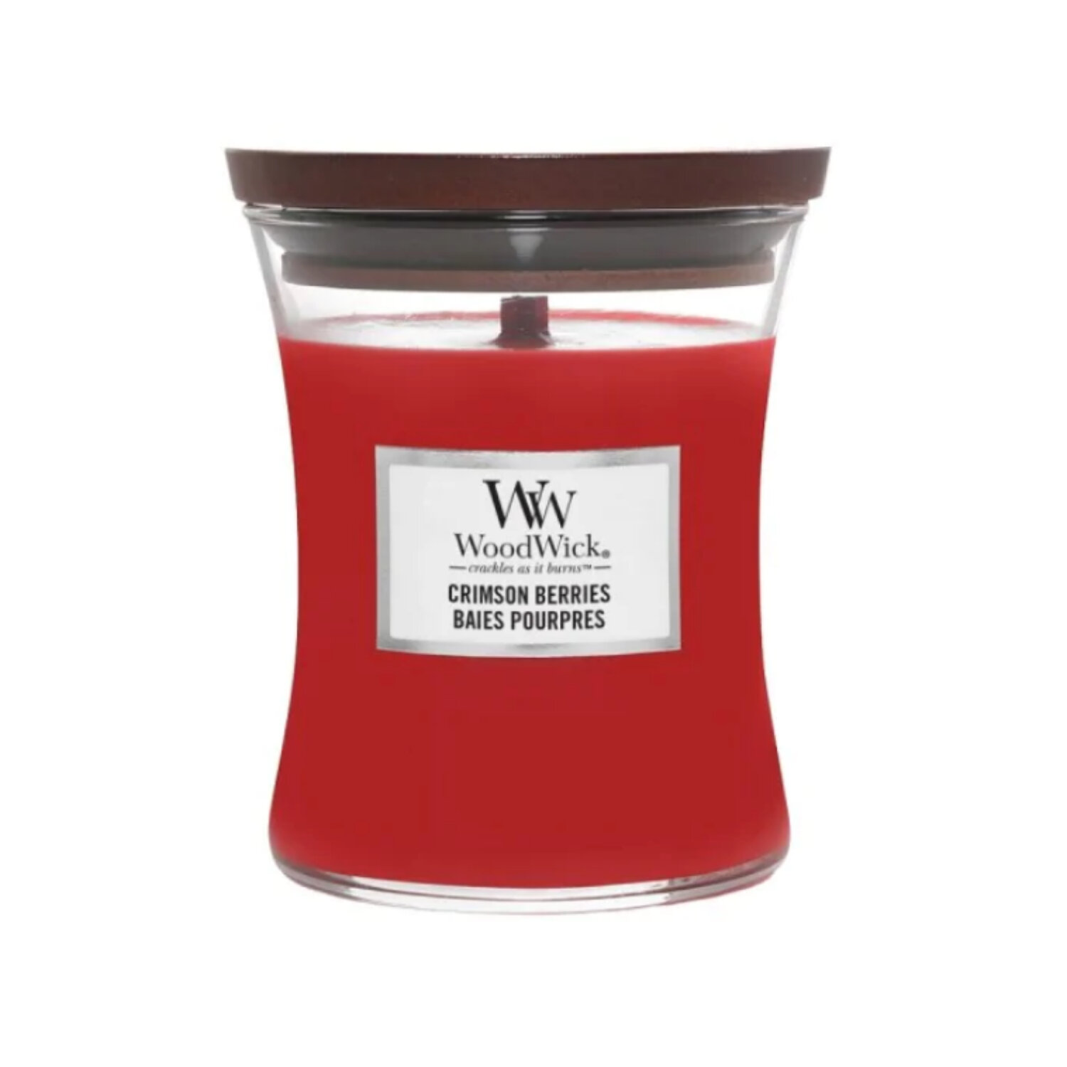 Ароматическая свеча WoodWick "Багровые ягоды/CRIMSON BERRIES", средняя