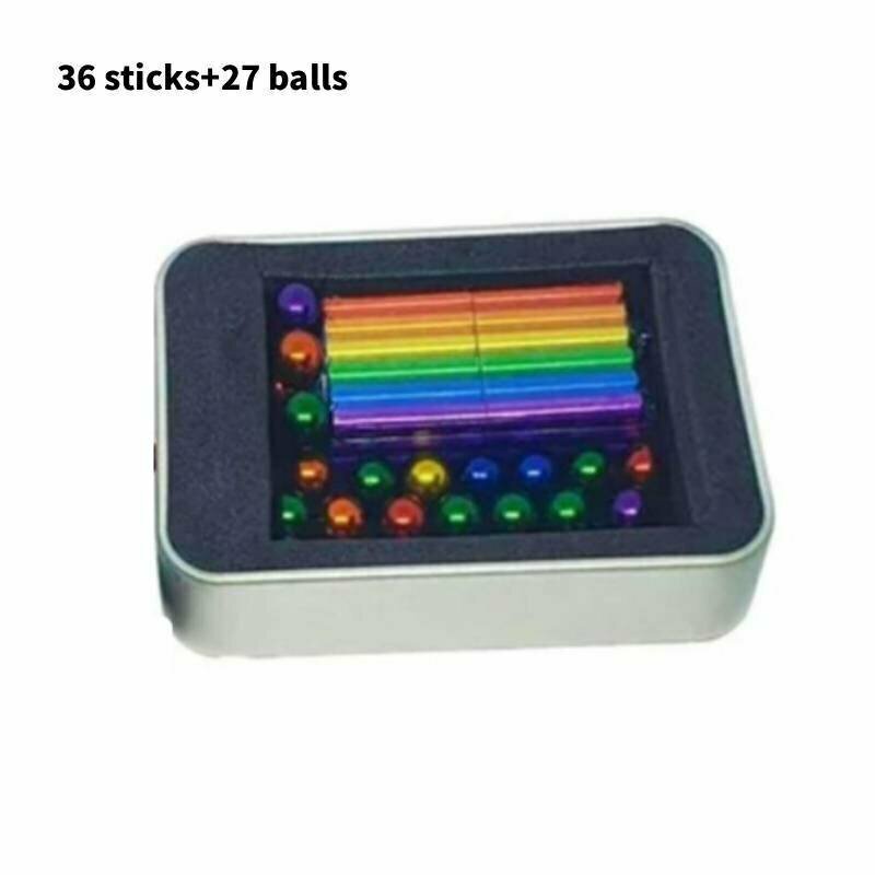 Магнитный набор строительных блоков с железной коробкой для детей стим обучение и творческая игра