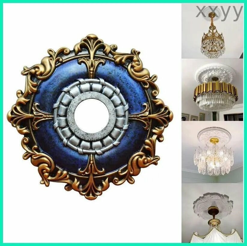 Цветной Декоративный элемент розетка потолочная РетроПопулярен осенью