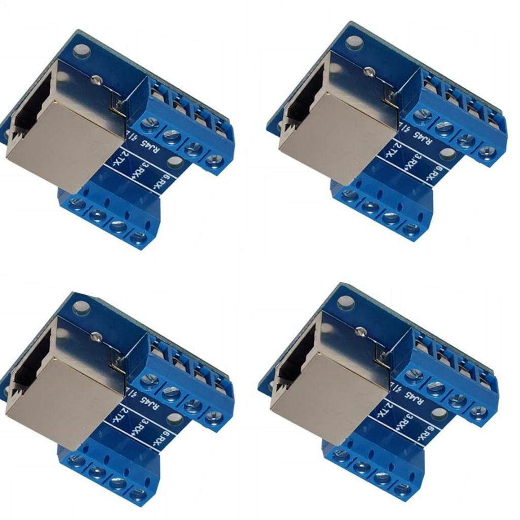 4 порта локальной сети Ethernet RJ45, розетка, плата адаптера вывода сигнала 8Pin