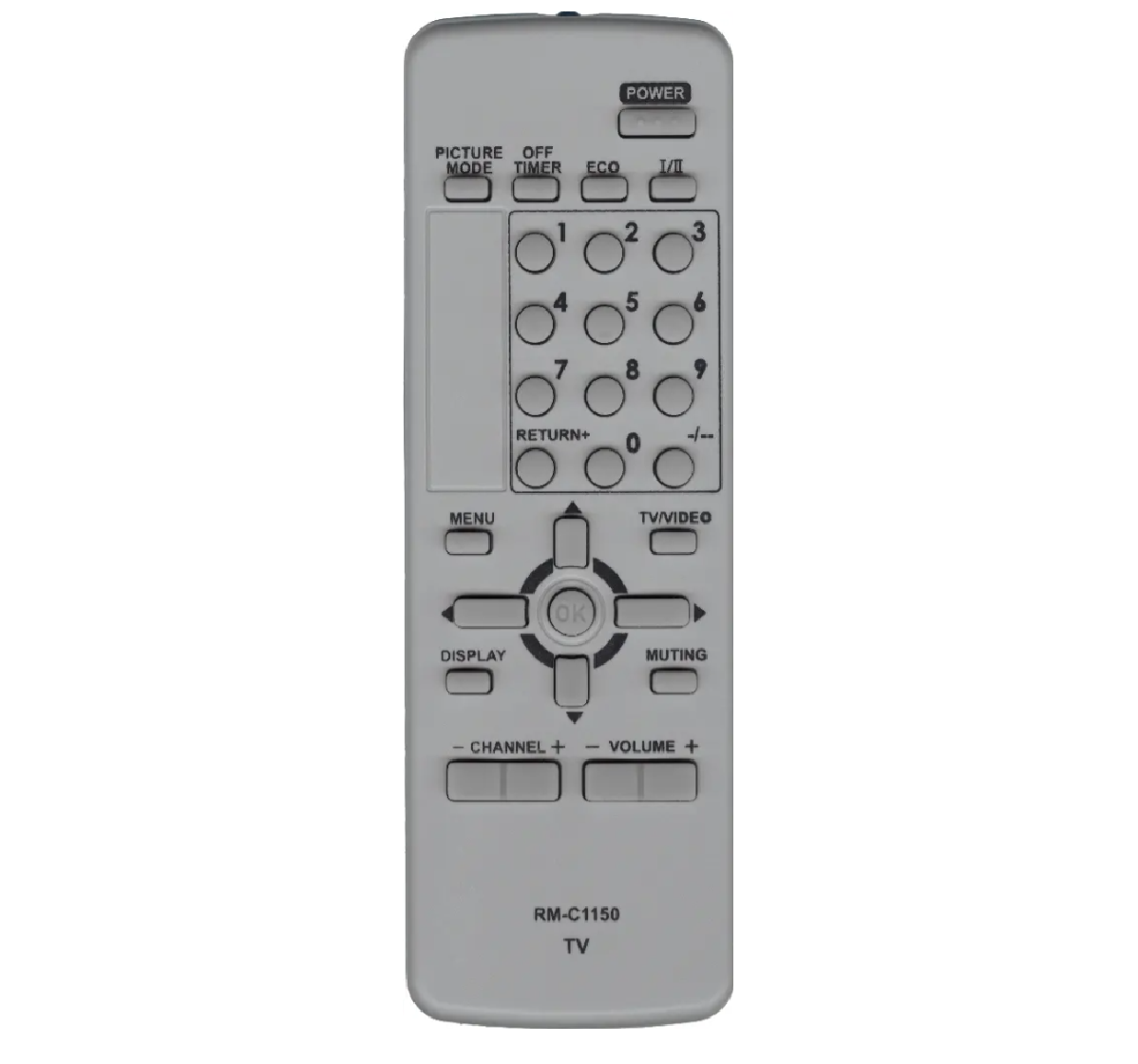 Пульт Huayu RM-C1150, для телевизора, JVC, цвет серый, ИК-сигнал