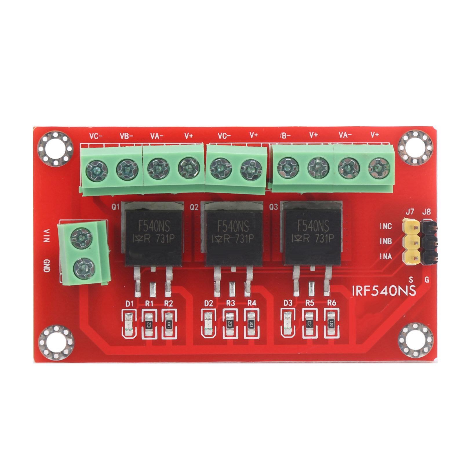 Модуль полевого драйвера MOS-трубки, 3-канальный сильноточный, электронный компонент.