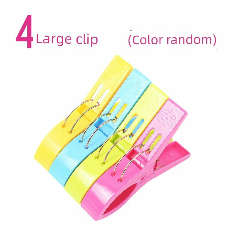 Комплект из 4 ветроустойчивых зажимов для белья, внутреннее и внешнее использование, нескользящая конструкция, прочный