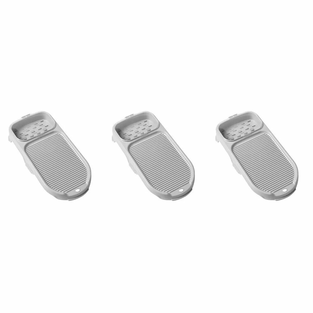 Пластиковая тёрка для стирки с мыльницей, набор из 3 штук, с антискользящей поверхностью для ручной стирки