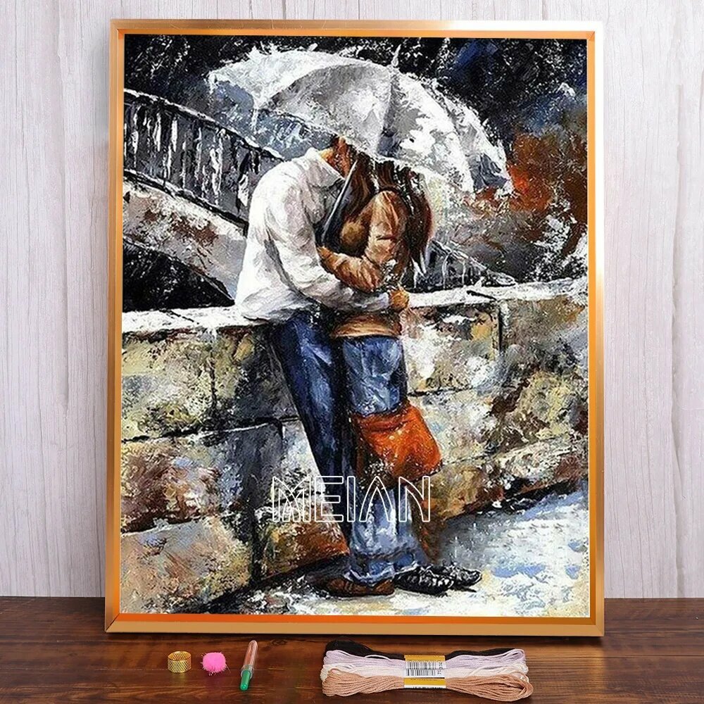 MEIAN Набор для вышивания,30x40CM,14CT, Пара