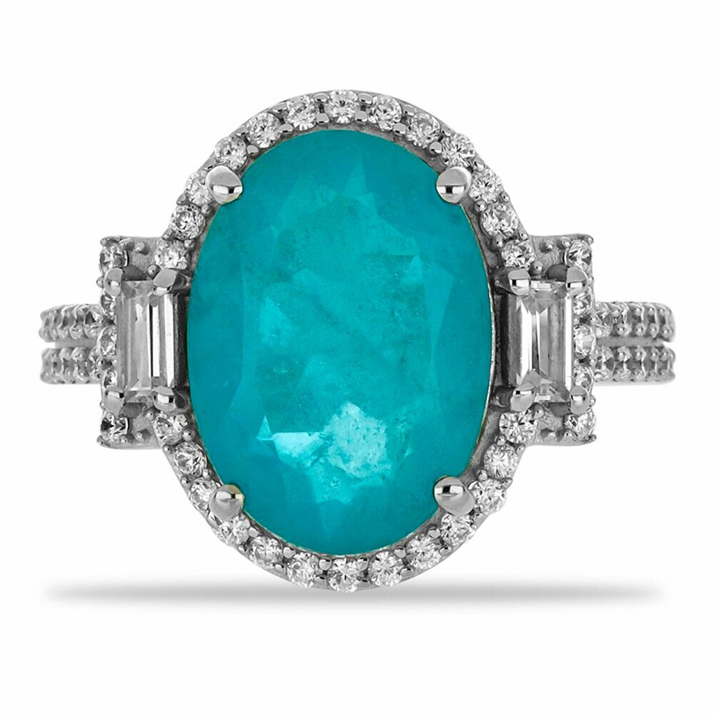 Кольцо тонкое, серебро, 925 проба, родирование, фианит, кварц