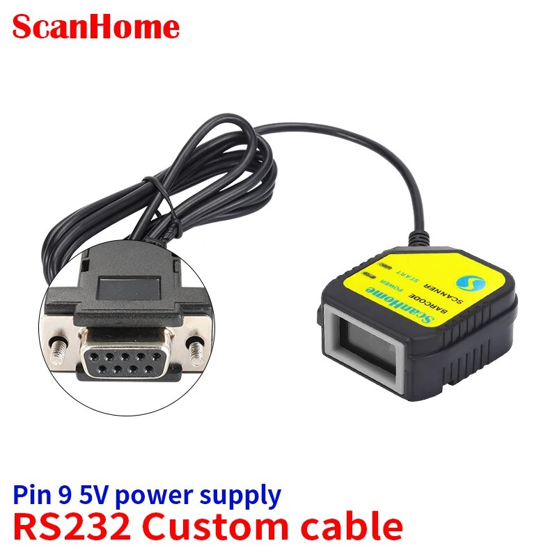 ScanHome Встроенный сканер штрих-кода Считыватель штрих-кода Считыватель кодов с фиксированным кодом Модуль двигателя USB 1D/2D QR PDF417 Сканирование кода, RS232Custom cable5V