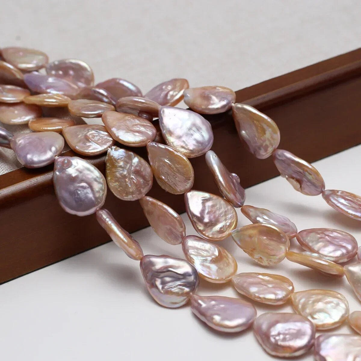 Натуральные пресноводные фиолетовые жемчужные бусины 13x18 мм