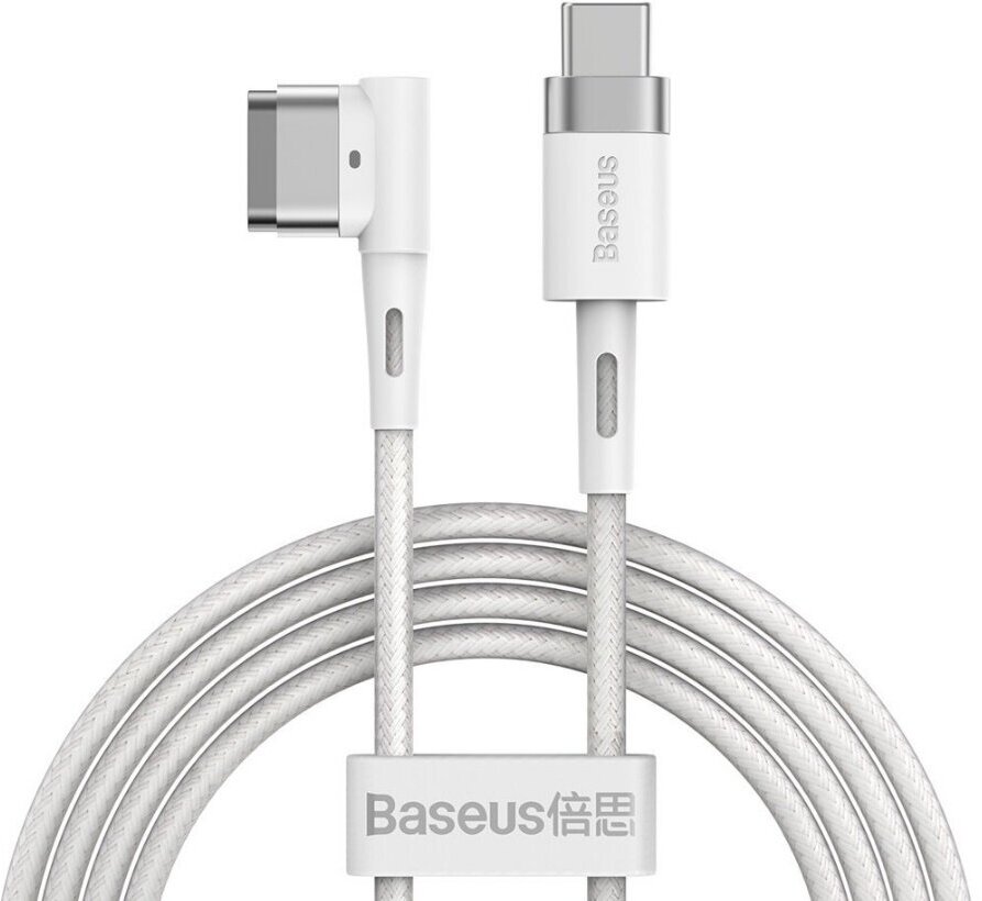 Кабель Baseus Zinc Magnetic Series iP Laptop Charging Cable Type-C to L-shaped Port 60W 2m White (CATXC-W02)