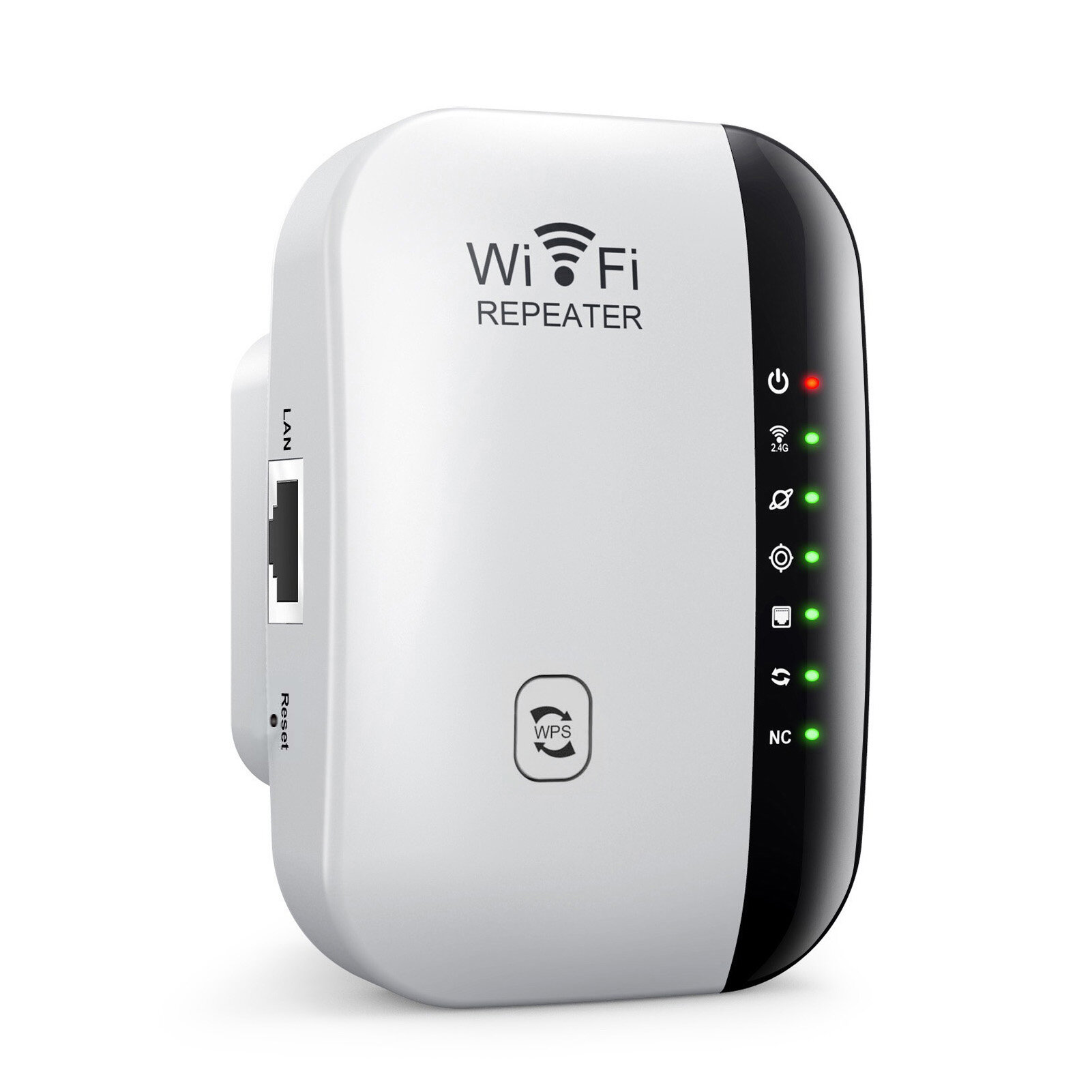 300M WiFi Repeater Wireless 7 Indicator Lights WiFi Range Extender с Ethernet Port Simple Setup Relay/AP 2 Working Modes Portable WiFi Extender Signal Extender черный белый US Plug EU Plug UK Plug AU Plug 5.3*6*8.4cm