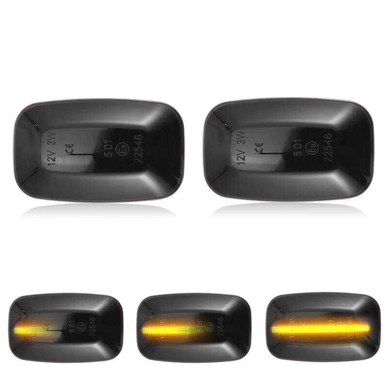 Для Toyota Land Cruiser Prado 70/80/90/100 Series FJ Cruiser Hilux светодиодный, боковая габаритная лампа, поворотный сигнал, динамические янтарные огни Smoked Dynamic Amber