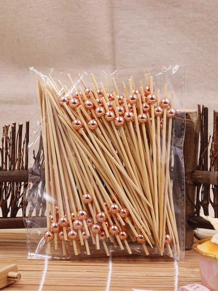 Упаковка из 100 бамбуковых шпажек