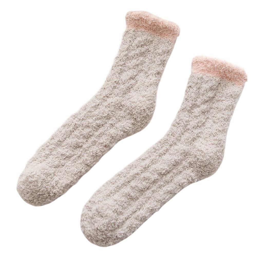 Носки из кораллового флиса, тёплые, яркие цвета