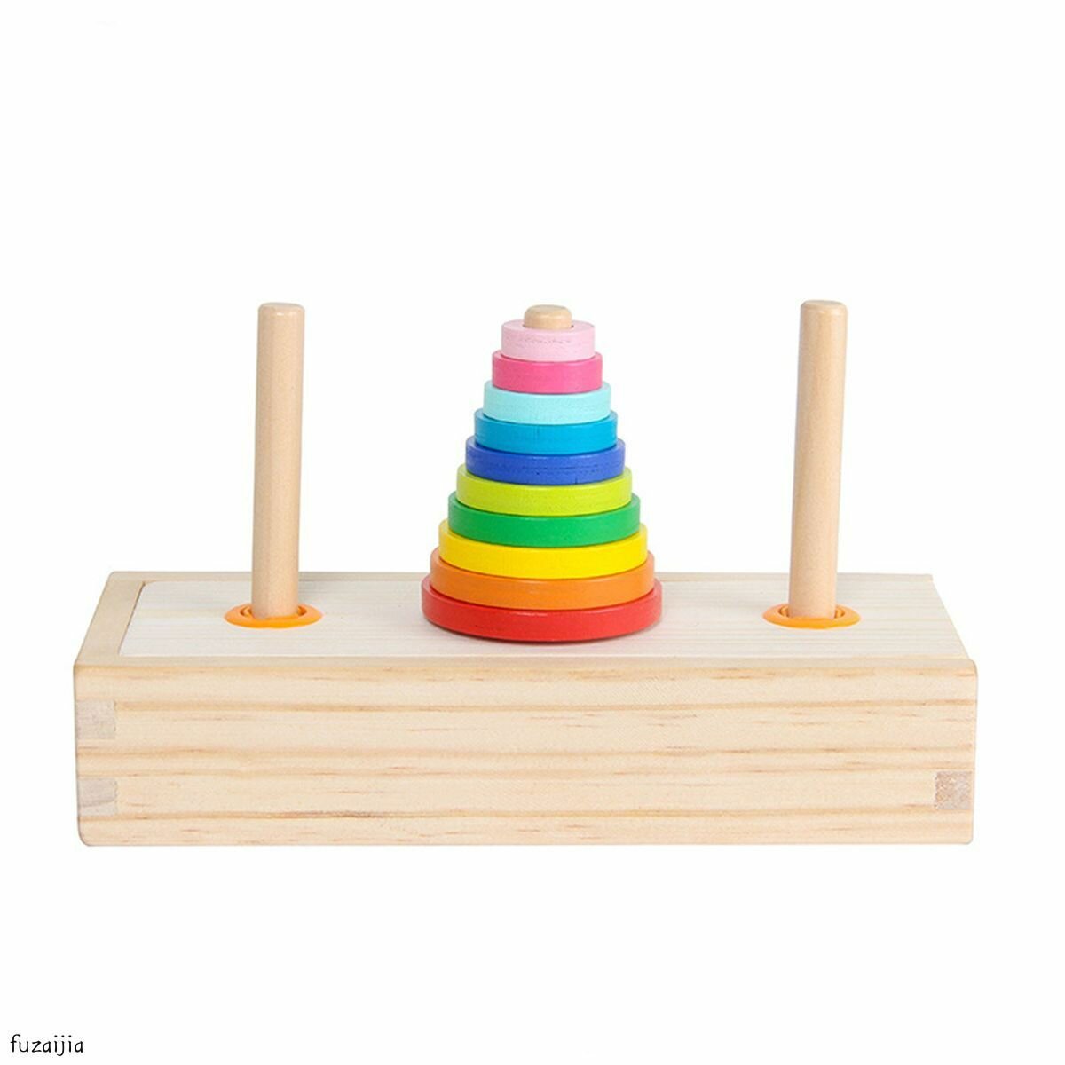 Обучающая игра, Деревянная башня Ханой из 10 уровней, 1 набор,