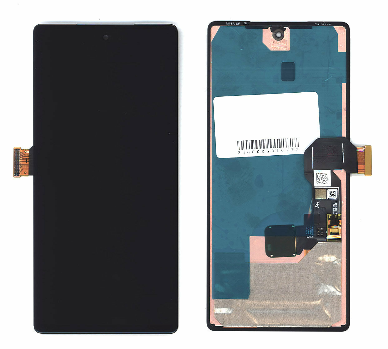 Дисплей (модуль) для Google Pixel 6A в сборе с тачскрином OLED черный — фото 1