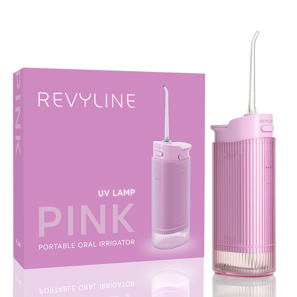 Ирригатор Revyline RL840, портативный, 4 режима, питание от аккумулятора, розовый
