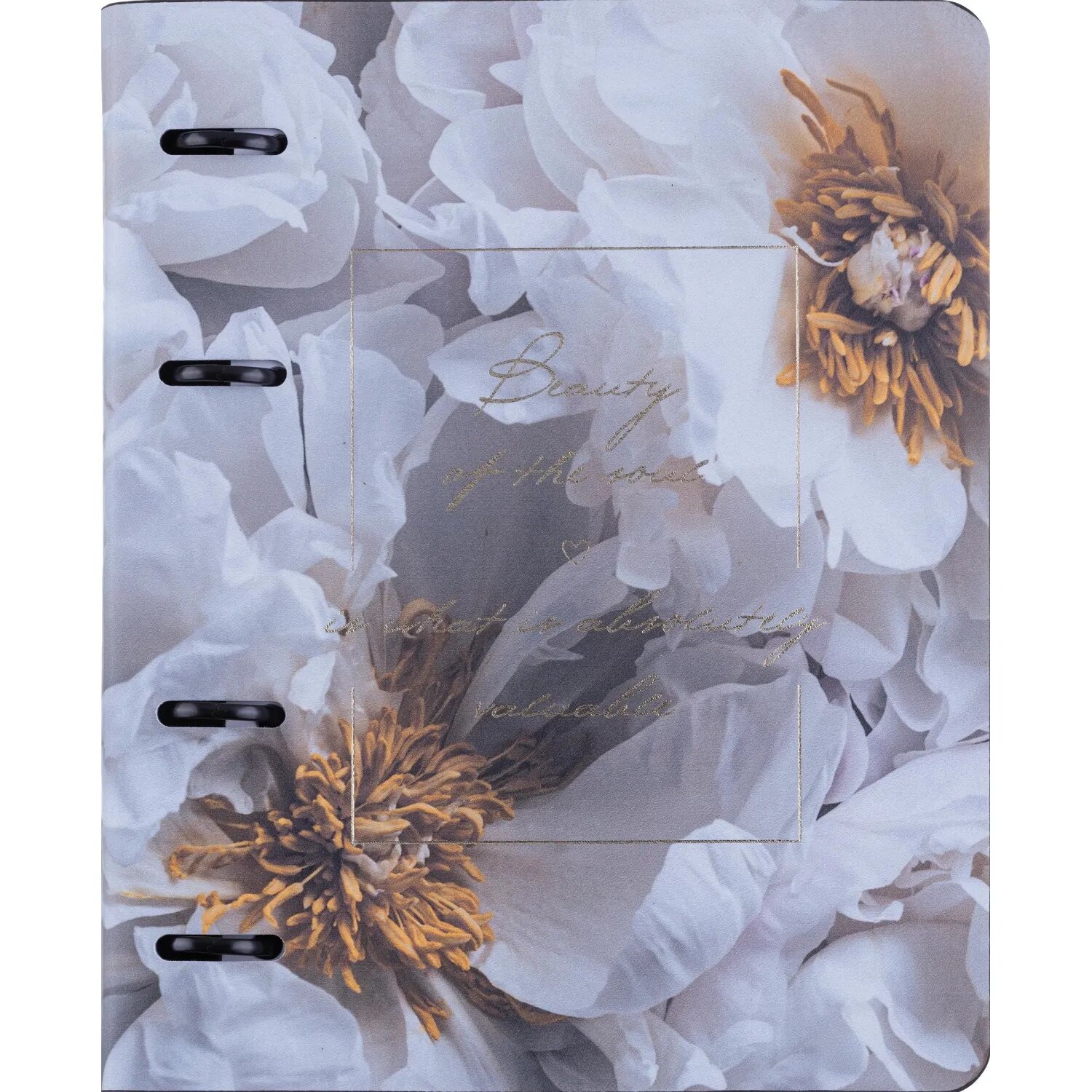 Тетрадь общая, IS, 175х212мм, 120л, клетка, кольца. Beauty, цветы N4580