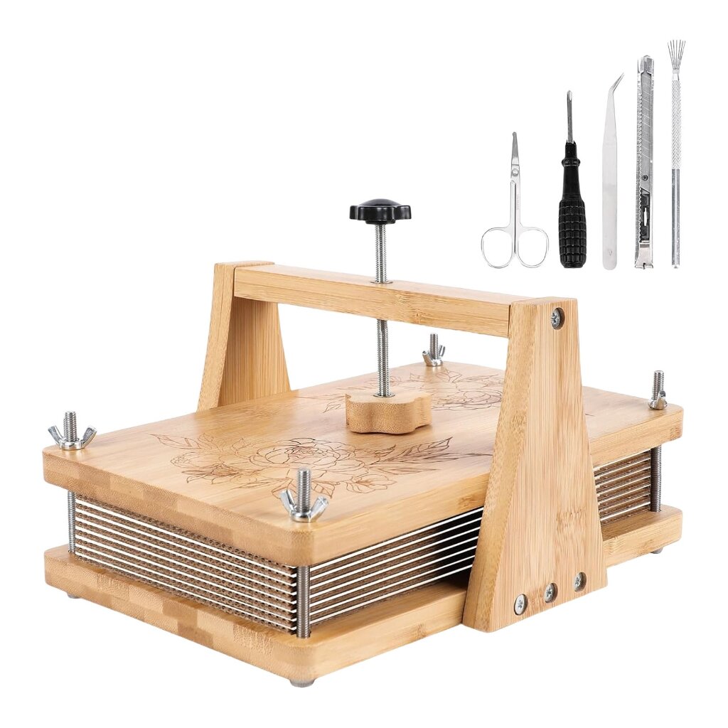 Набор для прессования цветов из натурального дерева со съемной доской для прессования образцов растений и сухих цветов.