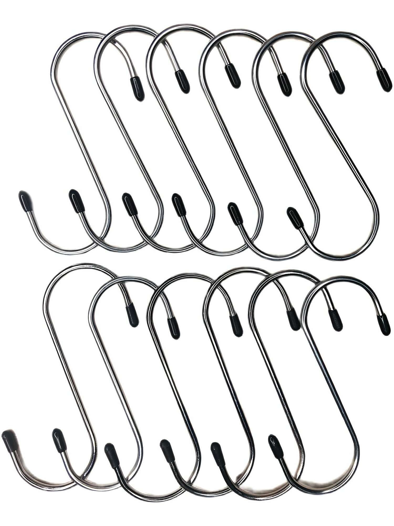 Крючки для садовых инструментов. Сталь, для рейлинга, универсальные, 12шт