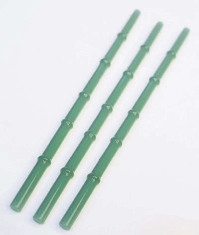 Стеклянные соломинки бамбуковой формы 3 штуки Изумрудный, B
