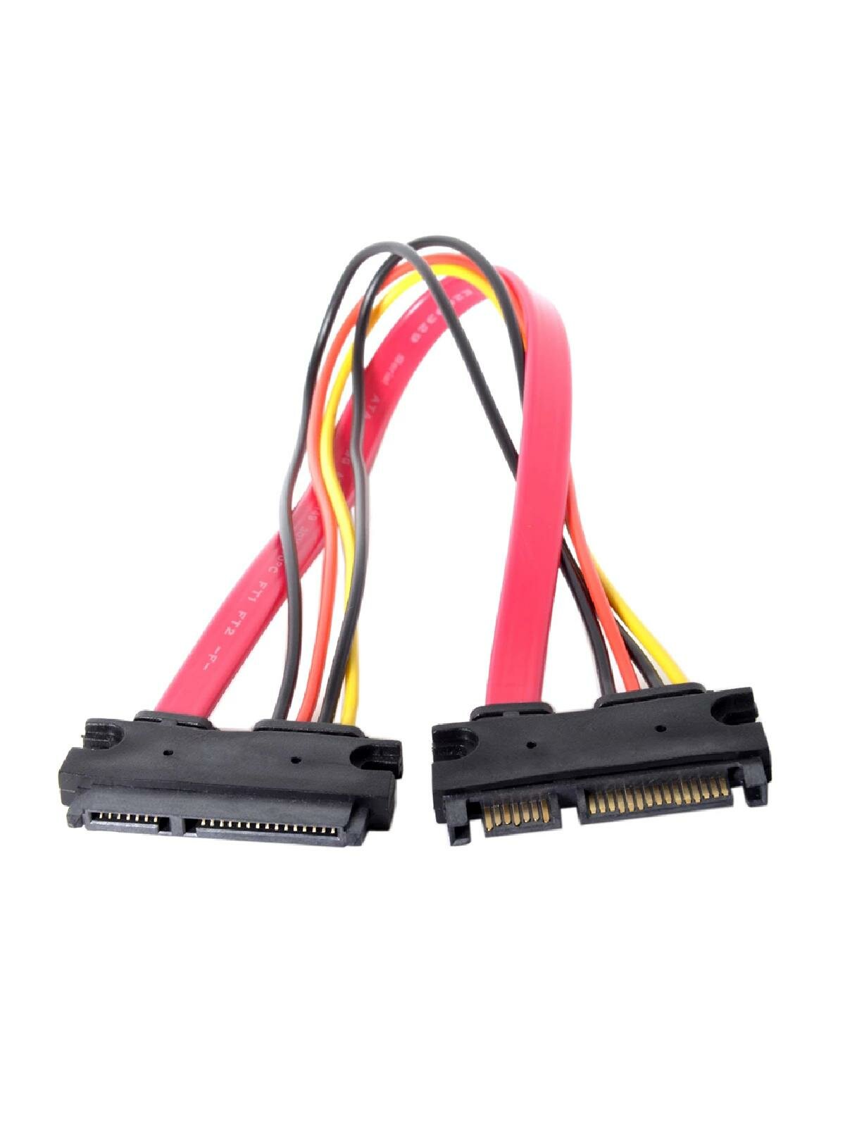 Sata Extension Cable SATA 22 Pin Male To Female SATA 3 III 22 Pin Male to Female 7+15 Pin SATA Data Power Combo, 30/50cm