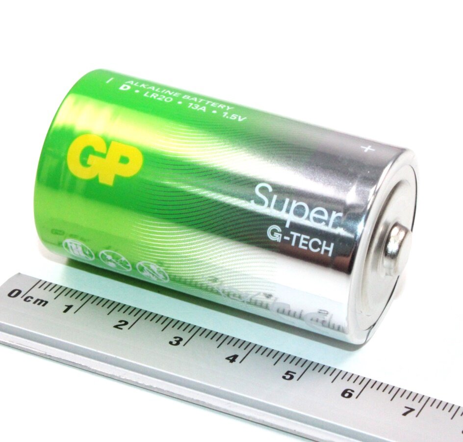 Батарейка GP LR20 (D, 373) Super Alkaline G-TECH (13AA21)