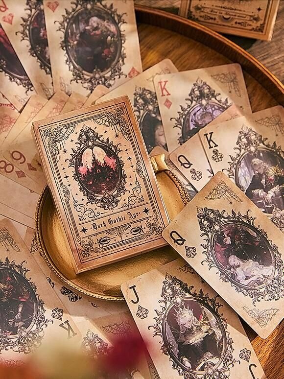 Готические игральные карты "Сияющий замок" 54 шт, коллекционные, темная эстетика