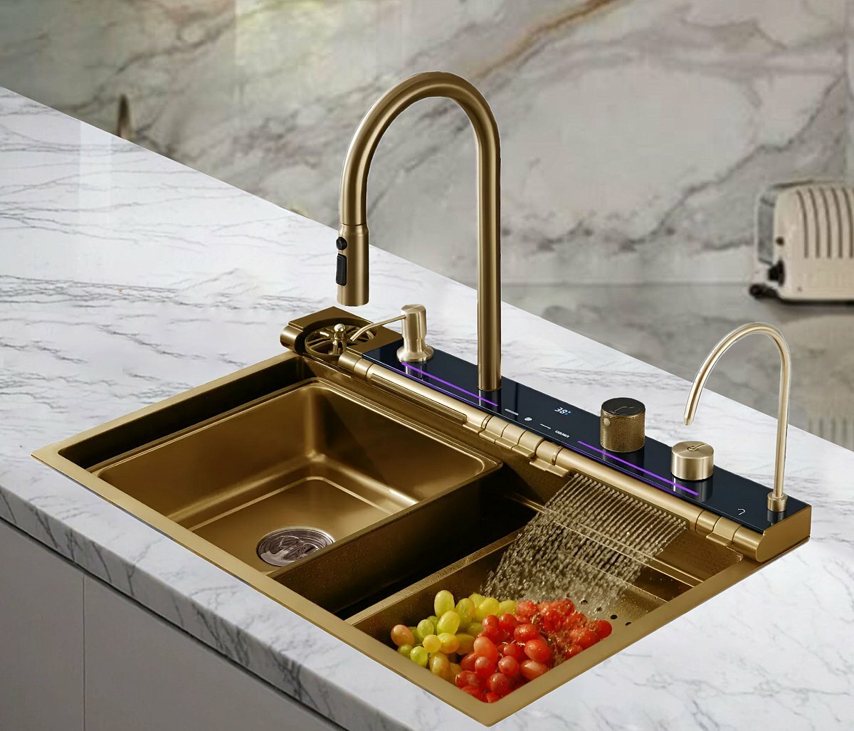 Кухонная мойка CeruttiSpa GLORIA Pro gold 75 CT11109 золото