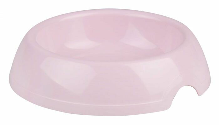 Миска для кошек Zoo Plast "Феликс" 200мл круглая розовая, пластик