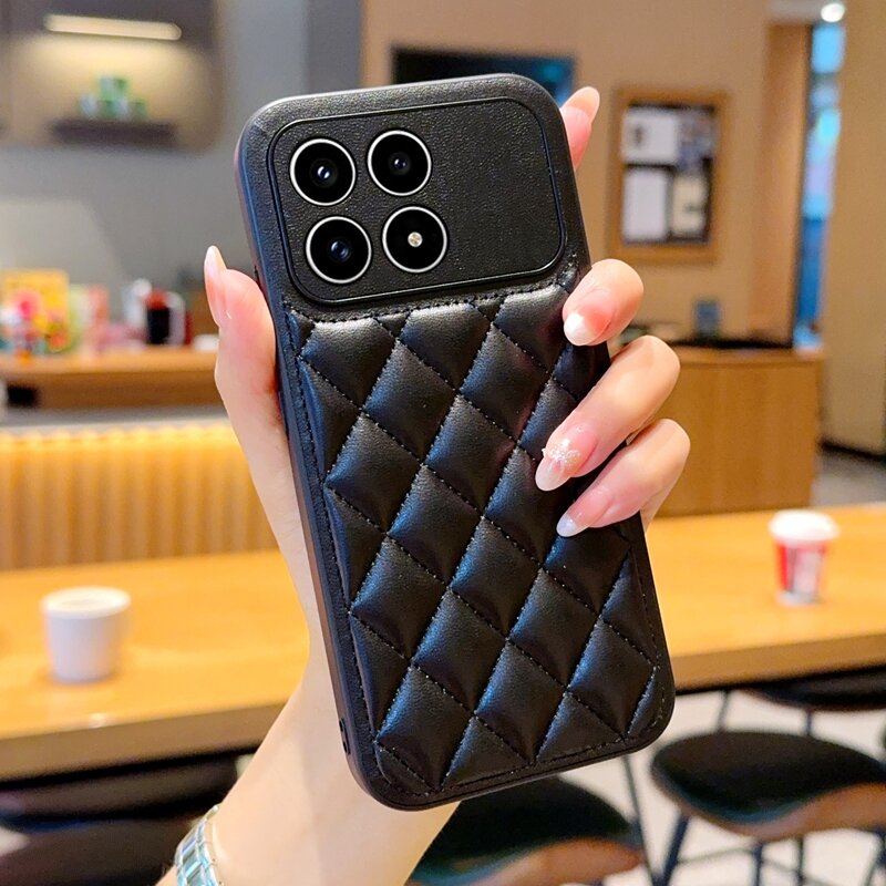 Чехол Для Poco F8 Pro/Сяоми Поко F8 Про, soft touch, чехол-кардиомонитор, искусственная кожа, поликарбонат (PC), защита камеры, ударопрочный, усиленные углы, Xiaomi, Poco F8 Pro, black,