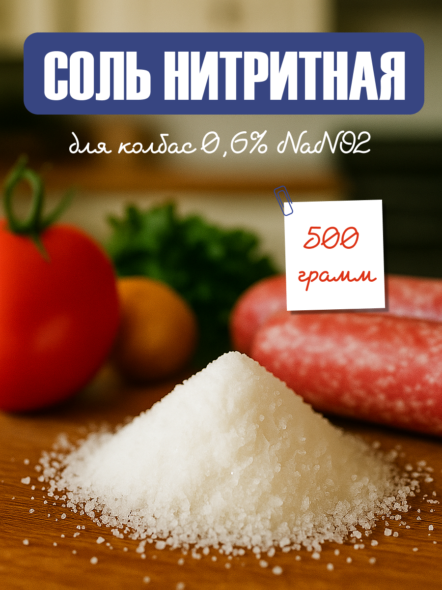 Соль нитритная для колбас 0,6% NaNO2/0,5 кг