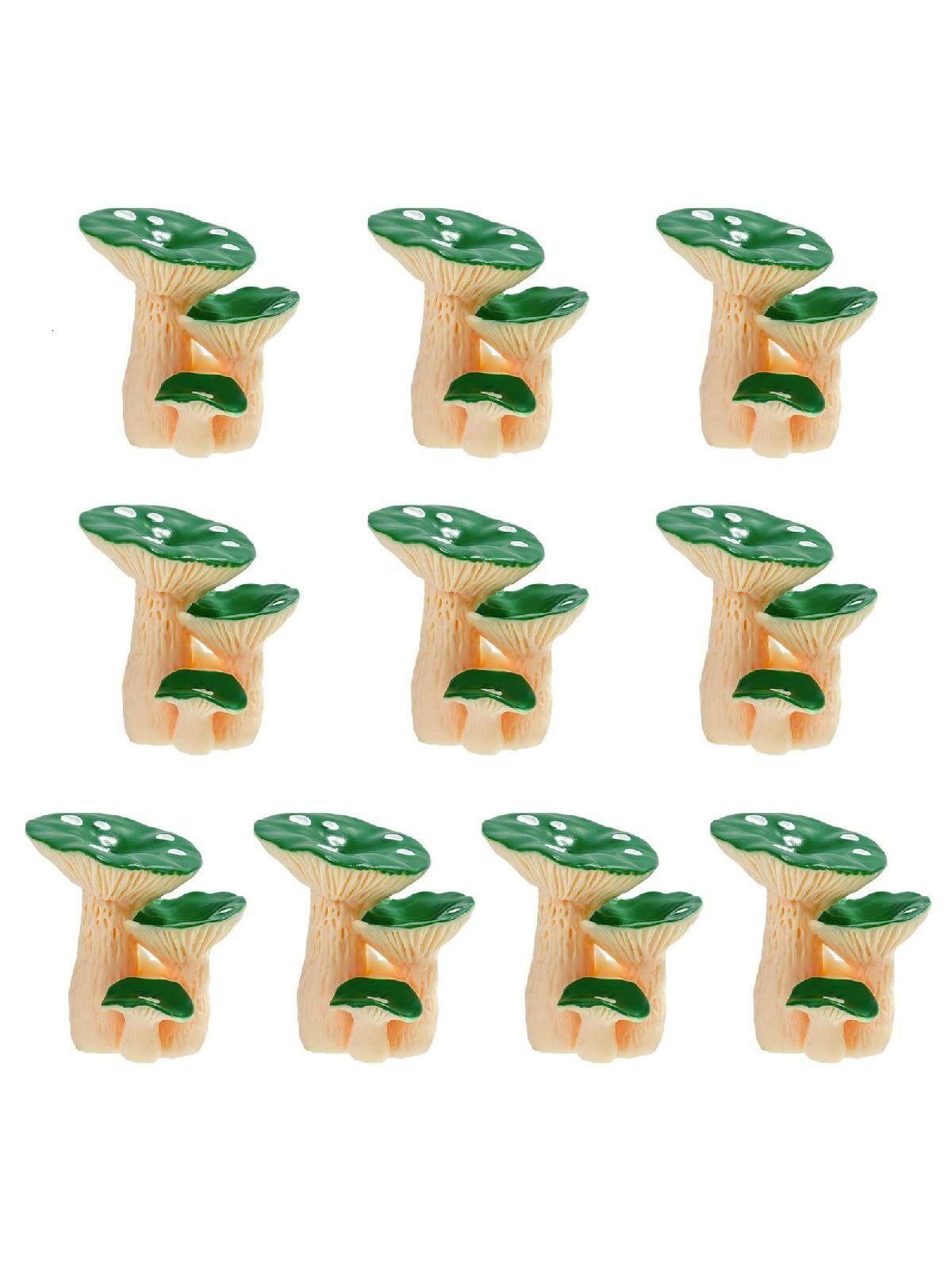 10 шт. Украшения из грибов из смолы для наружного и внутреннего сада, украшения дома и поделок, миниатюрные украшения