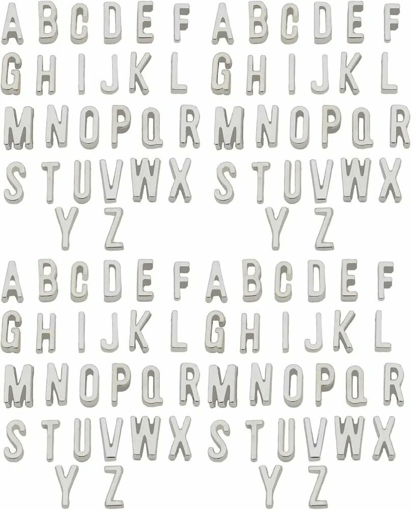 YYaaloa A Z 26 Буквенные браслеты-шармы 4 набора / 104 шт. подвески для DIY рукоделия, , ожерелья, серьги